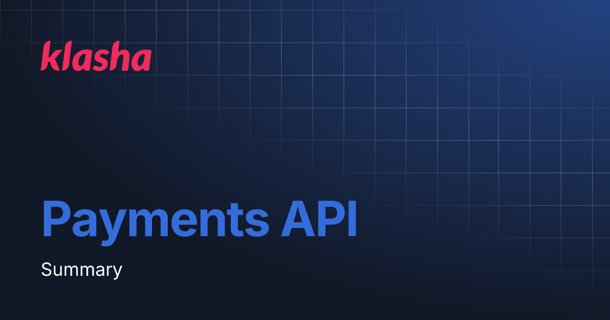 Payments API | API Documentation
