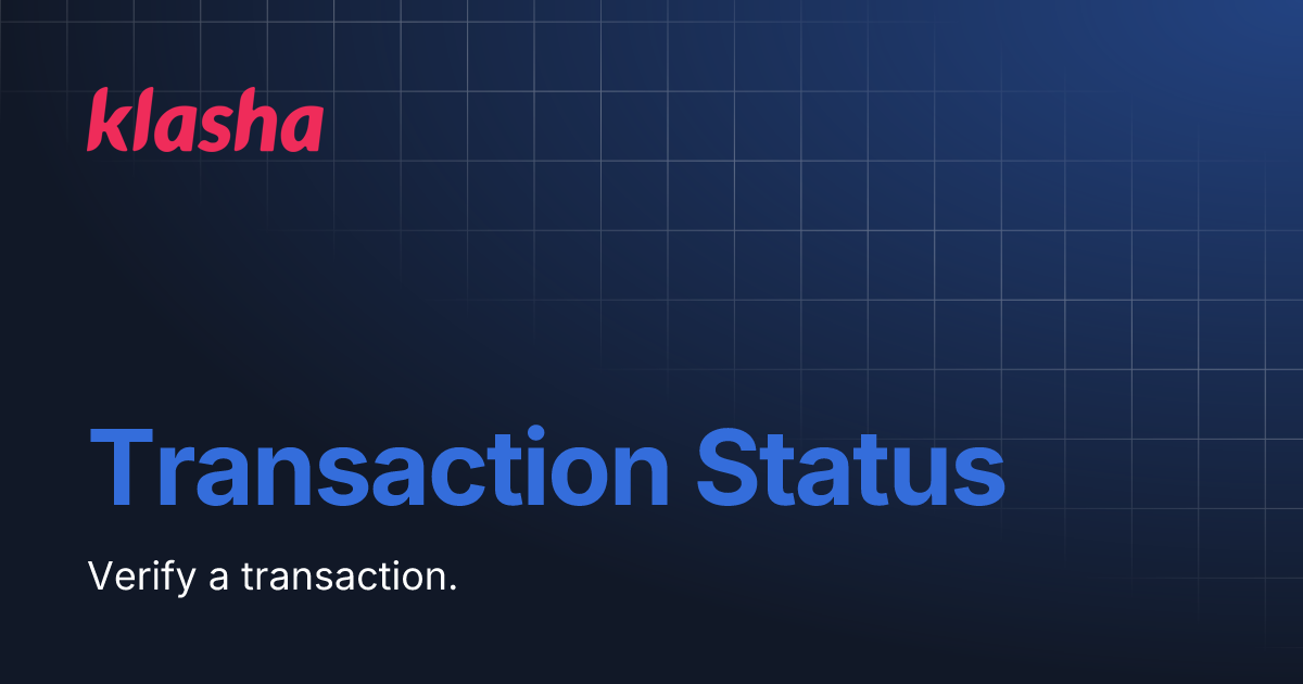 Transaction Status | API Documentation